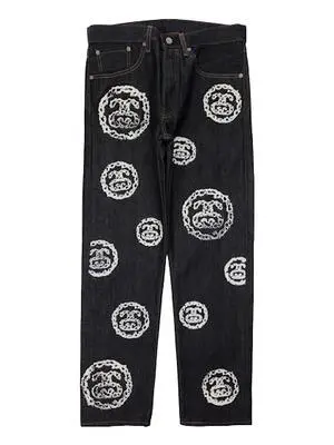 StüSsy X Levi'S Dyed Jacquard Jean - Black | Editorialist